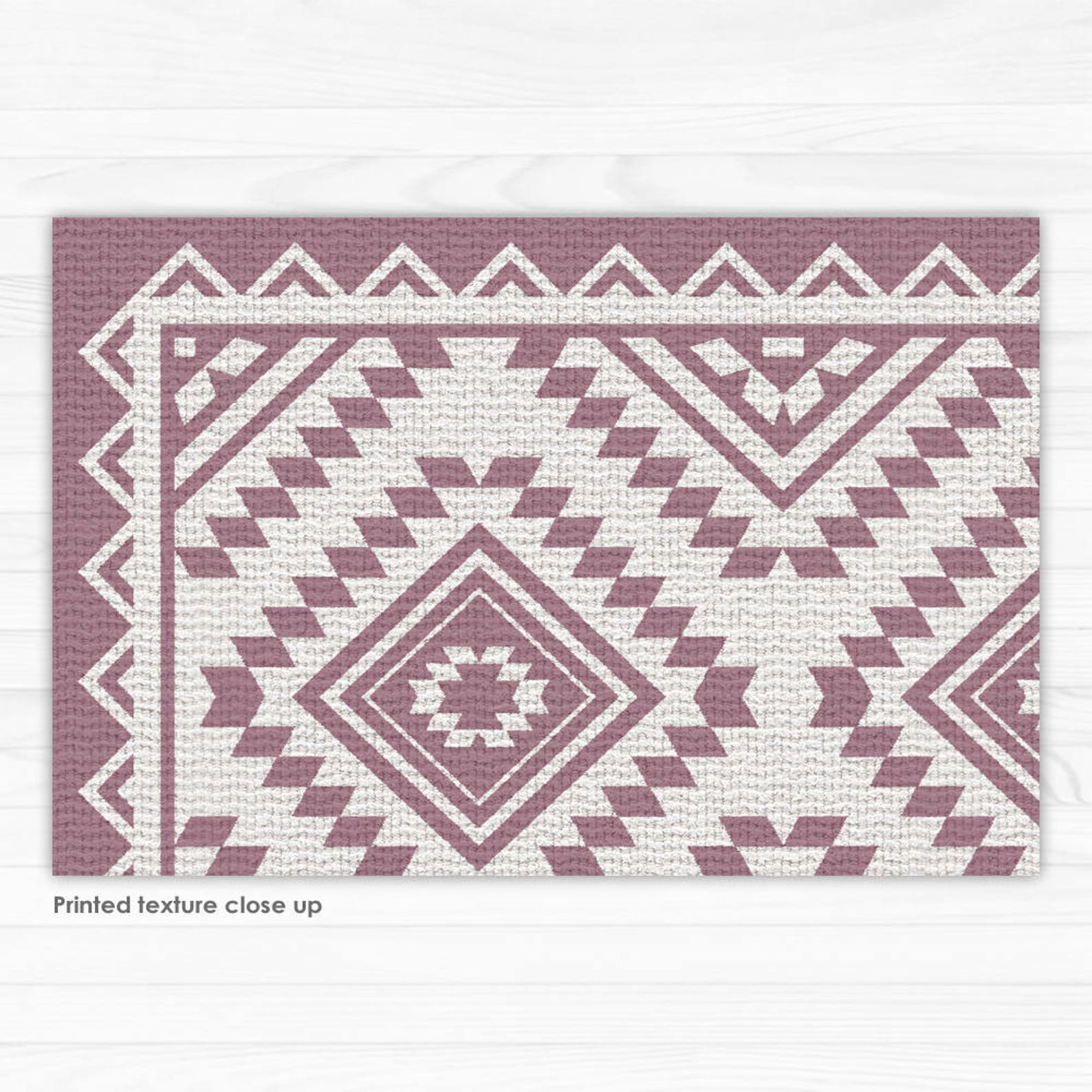 Vinyl Floor Mat Linoleum Rug With Pink Ethnic Kilim Pattern. - Etsy