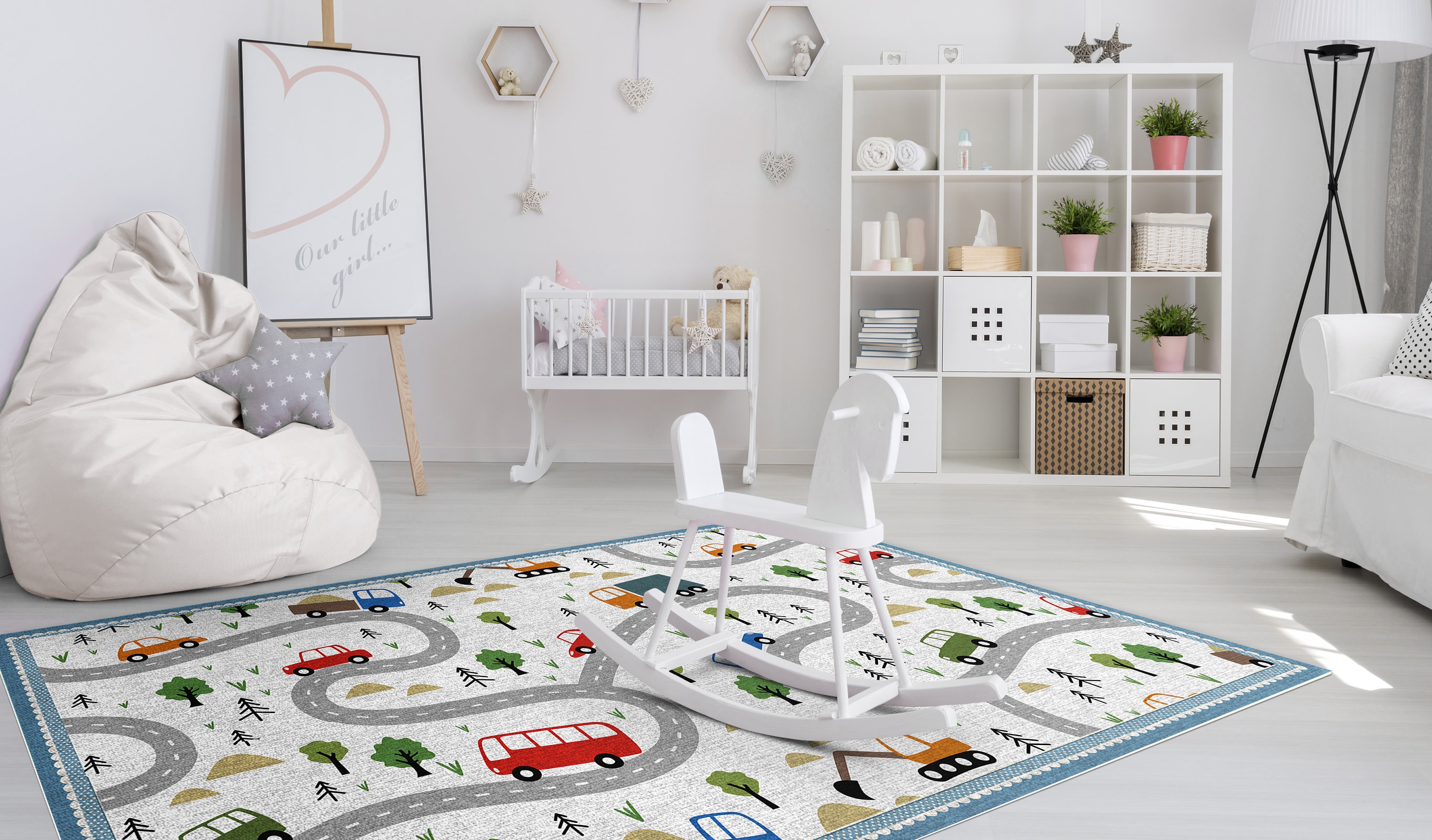 Kids Road Map Play Mat: Colorful PVC Vinyl Rug - Etsy