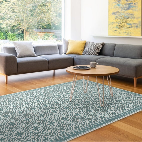 Green Tiles Printed on Vinyl Mat to Order With Classic Tiles | Etsy