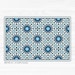 Dark Blue Kitchen Mat, Vinyl Floor Mat With Moroccan Tiles Design ...