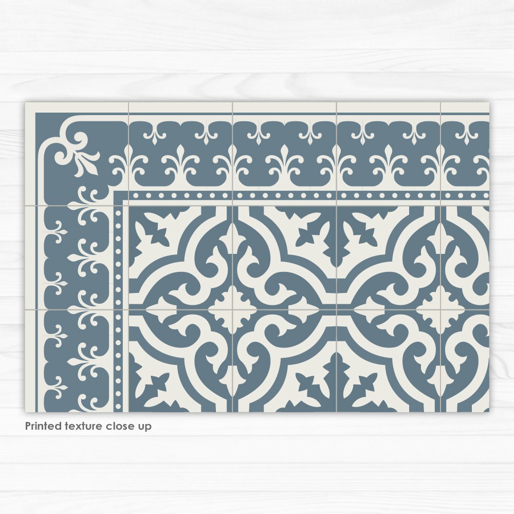 Vinyl tiles floor mat Choose your mat color. Linoleum rug | Etsy