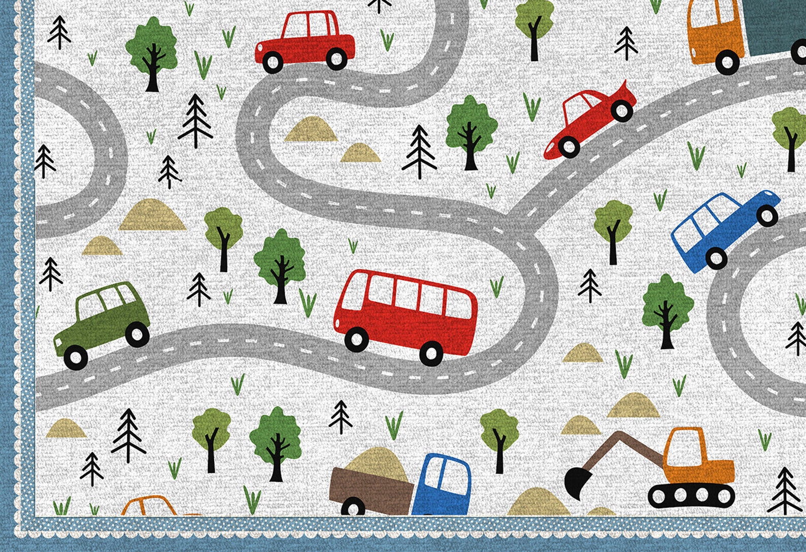 Kids Road Map Play Mat: Colorful PVC Vinyl Rug - Etsy
