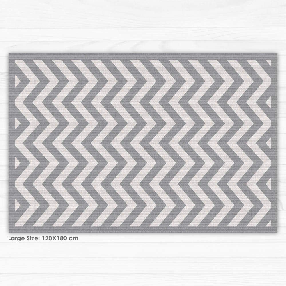 Light Gray Chevron Rug