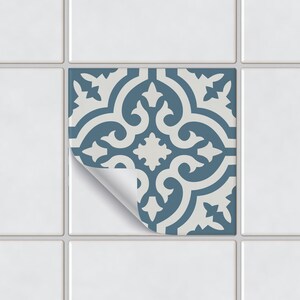 Moroccan Tiles Design in Blue and Beige, Mosaic Self Adhesive Tile ...