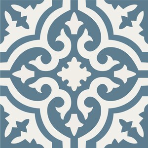 Moroccan Tiles Design in Blue and Beige, Mosaic Self Adhesive Tile ...