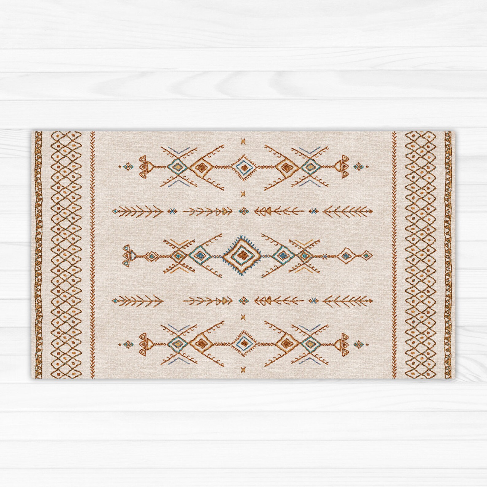 Vinyl Floor Mat With Boho Design Inspired by North African - Etsy
