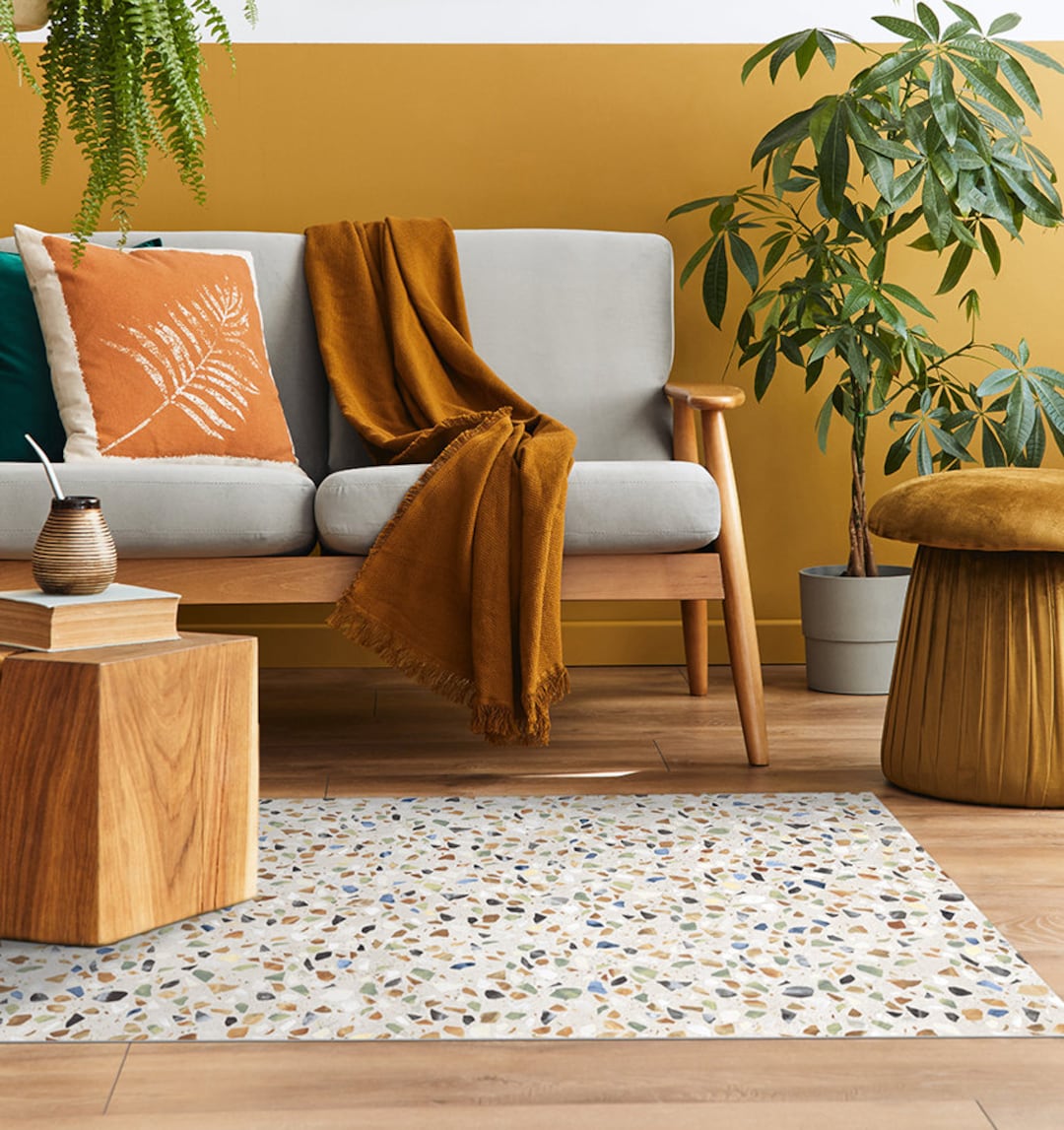 New-terrazzo 1 Floor Mat, Scandinavian Style, Modern Rug, Decorative ...