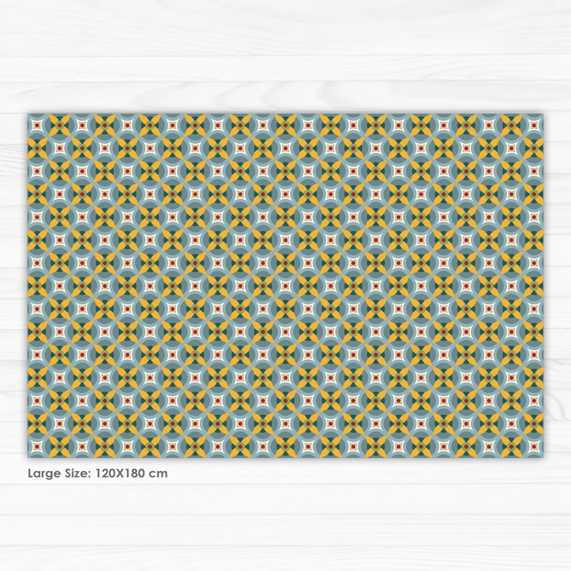 Retro Linoleum Rug, Printed to Order. Multiple Sizes. Linoleum \ Vinyl ...