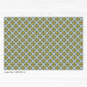 Retro Linoleum Rug, Printed to Order. Multiple Sizes. Linoleum \ Vinyl ...