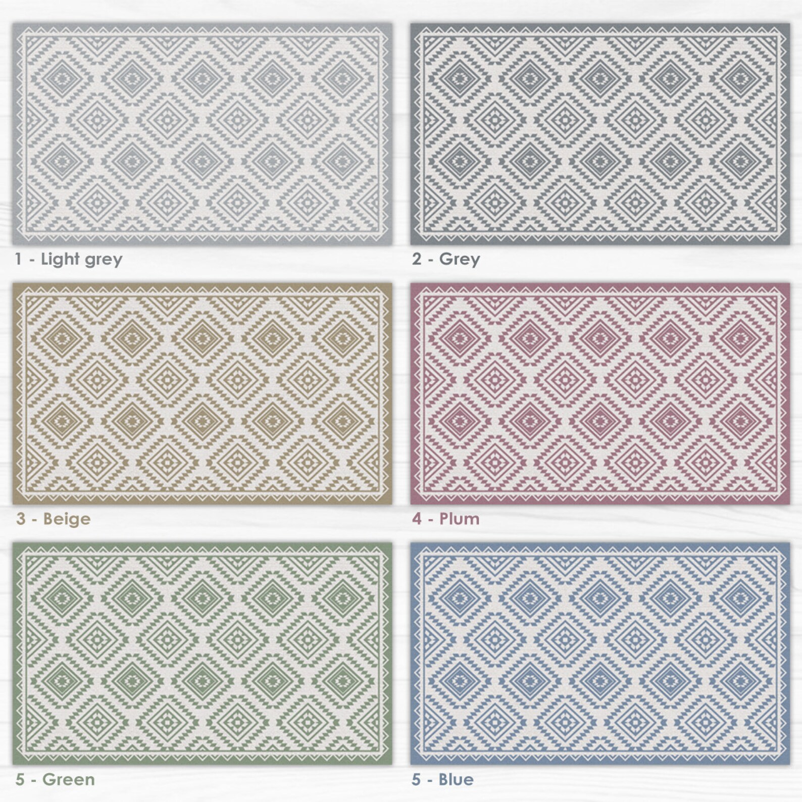 Vinyl Floor Mat Linoleum Rug With Pink Ethnic Kilim Pattern. - Etsy