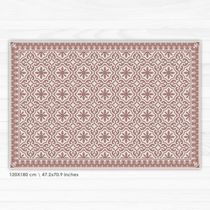 Terracotta, Runner Mat With Tiles Pattern and Decorative Frame. Terra ...