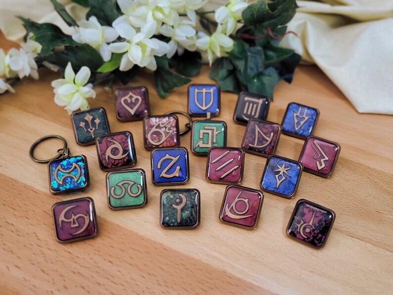 FFXIV Dark Knight Job Icon Resin Pins and Keychains - Etsy