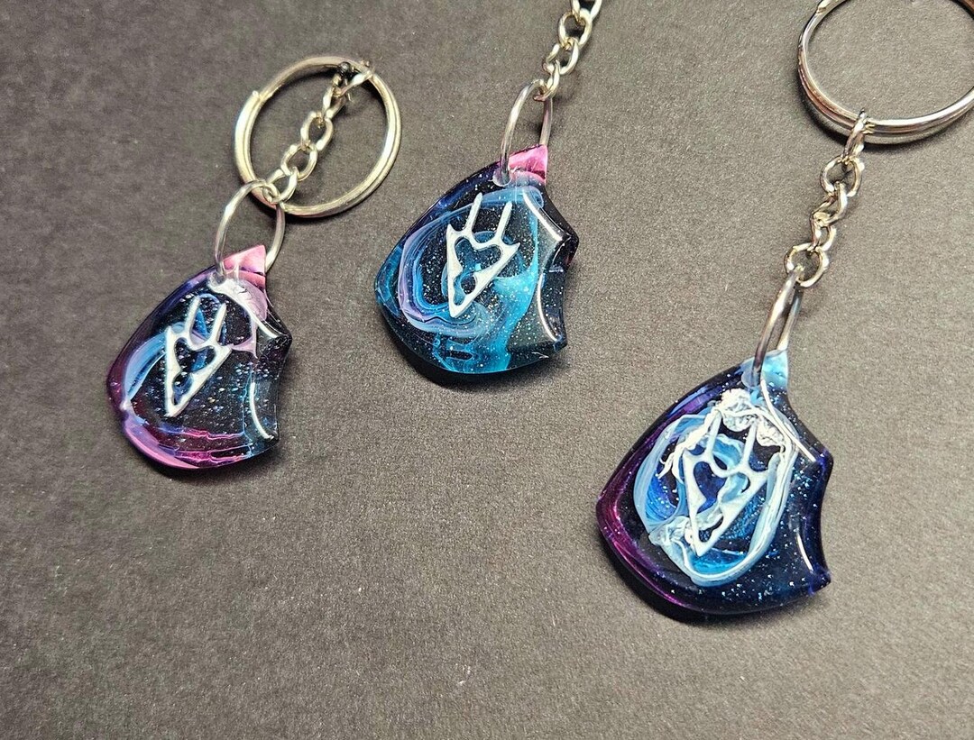 FFXIV Dragoon Job Stone Nebula Galaxy Resin Keychains - Etsy