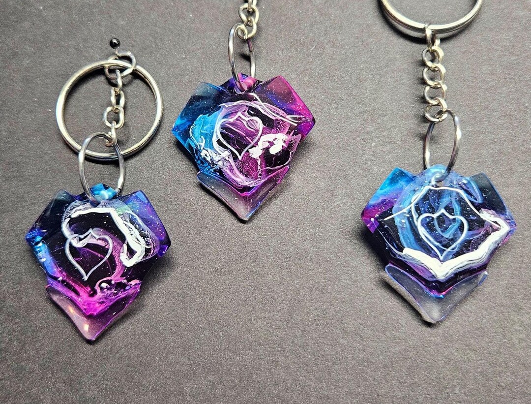 FFXIV Dancer Job Stone Nebula Galaxy Resin Keychains - Etsy