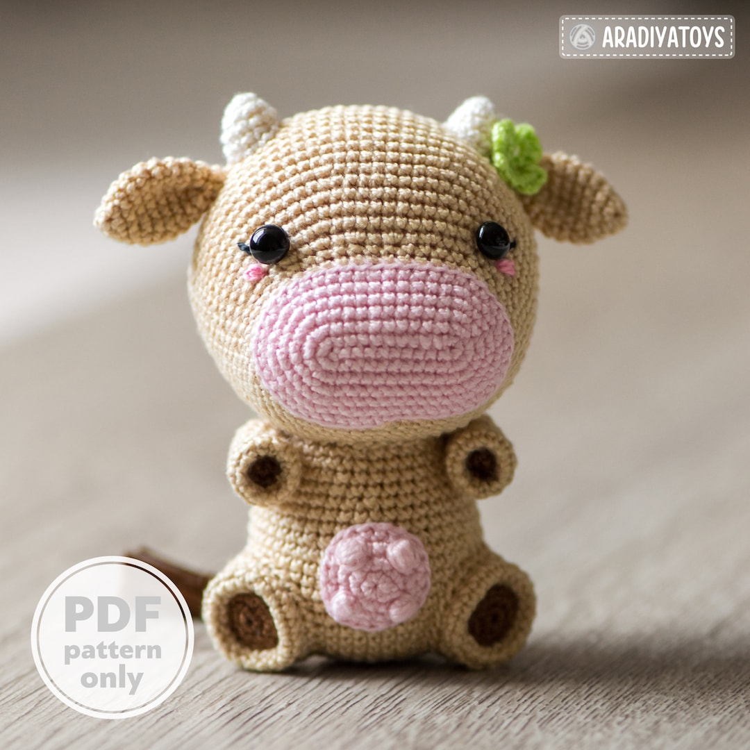 Cow Crochet Pattern Amigurumi Tutorial DIY Animals Crochet Patterns ...