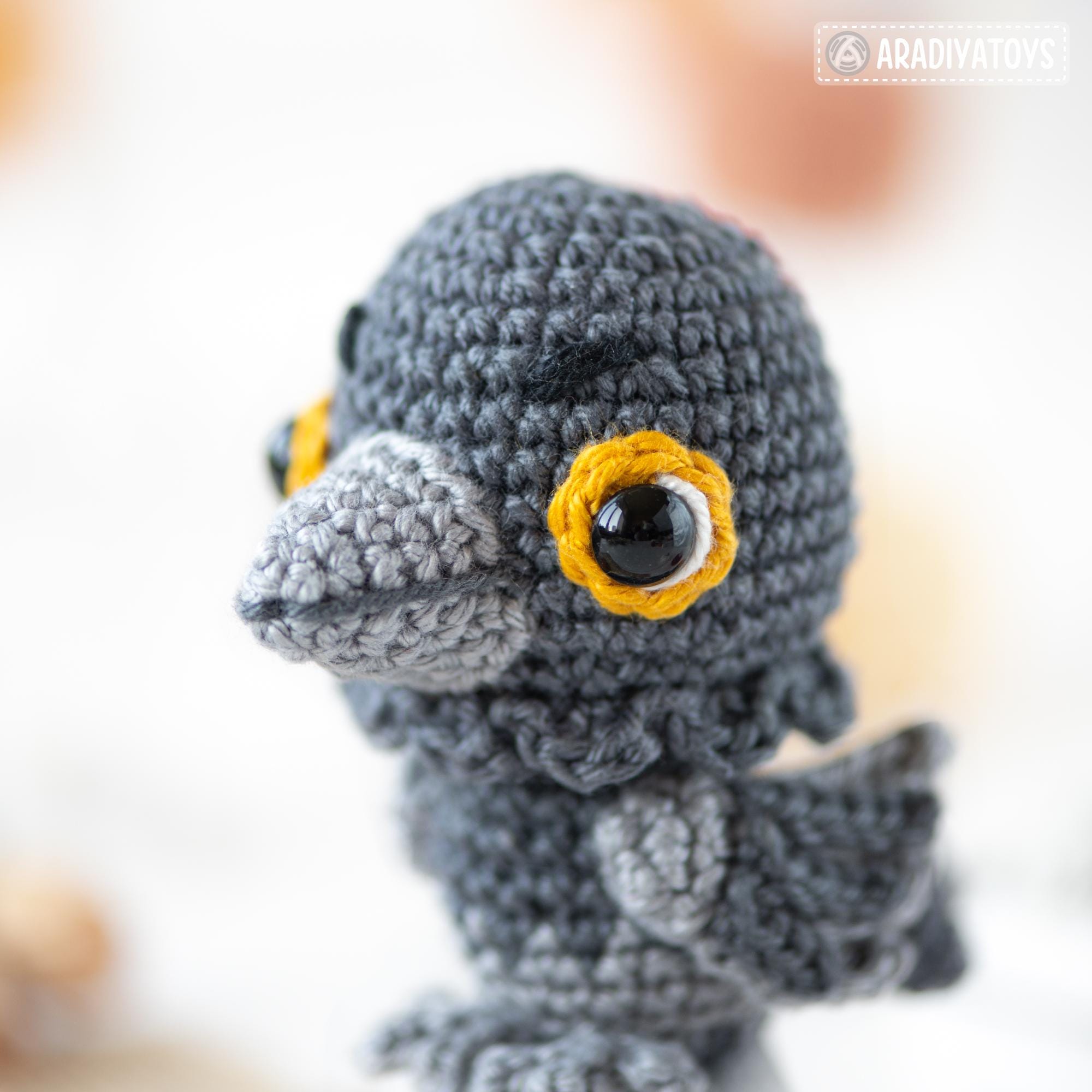 Raven Crochet Pattern Halloween Decor Crow Amigurumi Tutorial by ...