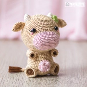 Cow Crochet Pattern Amigurumi Tutorial DIY Animals Crochet Patterns ...