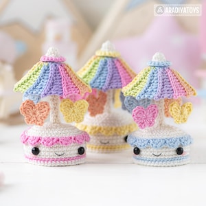 Amigurumi Crochet Pattern for Kawaii Music Box Carousel Butterfly by ...