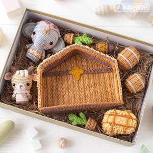 7-in-1 Nativity Crochet Pattern Set Stable Goatling Elephant DIY ...