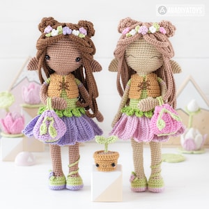 Amigurumi Crochet Doll Pattern LUNA With Kawaii Sprout by Aradiyatoys ...