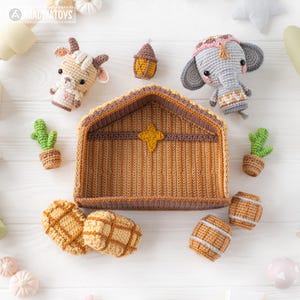 7-in-1 Nativity Crochet Pattern Set Stable Goatling Elephant DIY ...