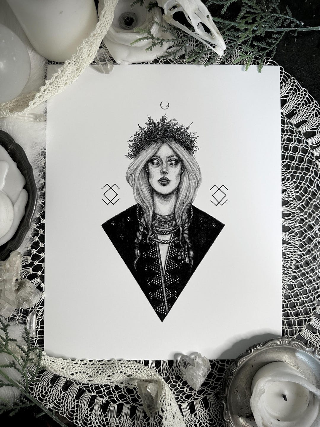 Ragana - Fine Art Print - Baltic Goddess of Clairvoyance, Witches ...