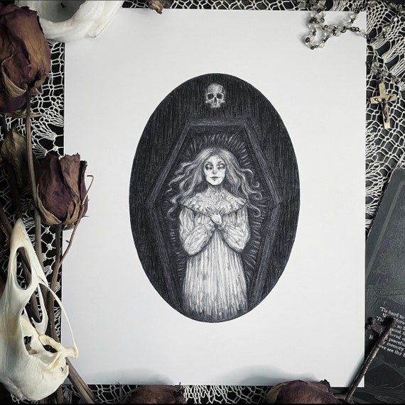 Necromancy Fine Art Print Victorian Coffin Vampire - Etsy