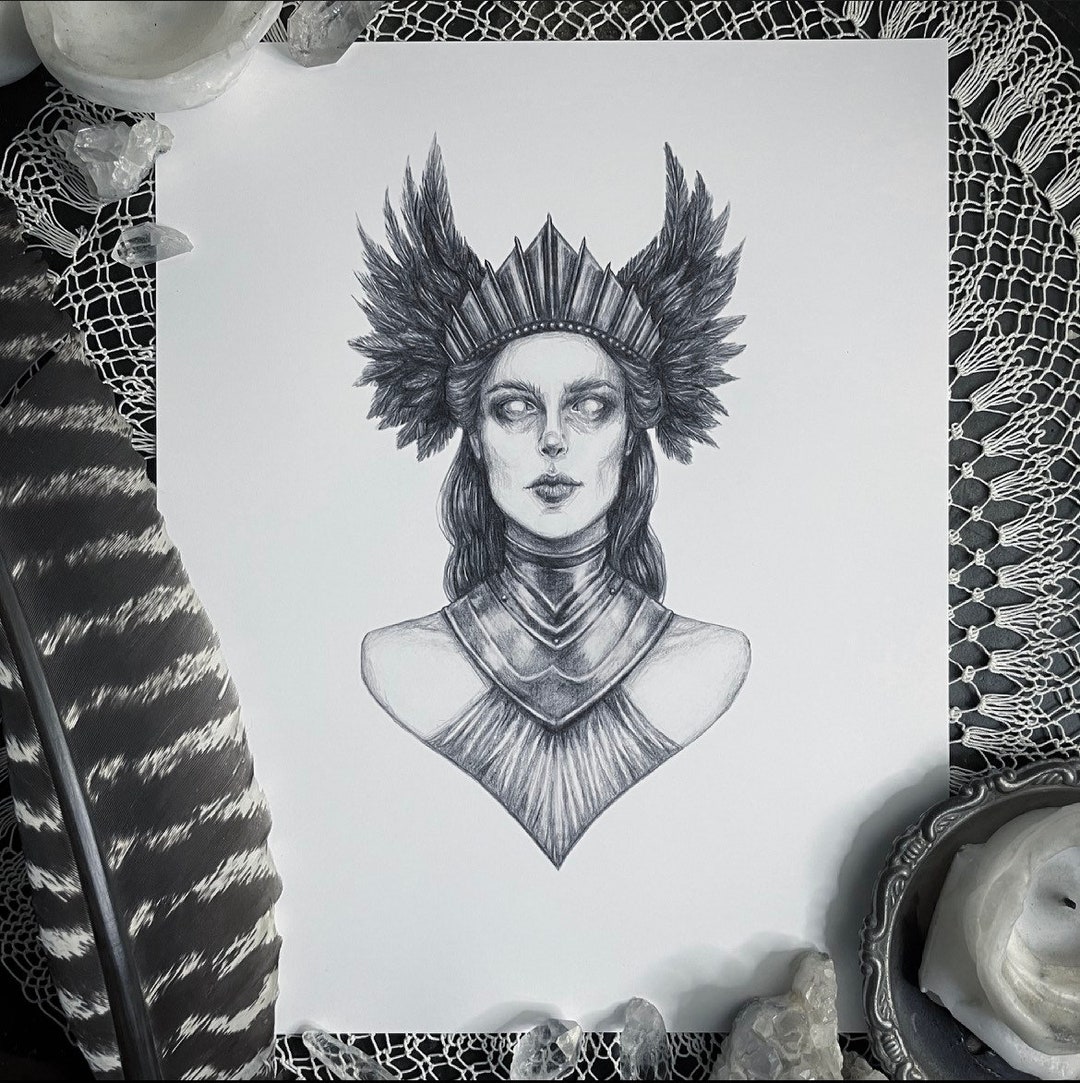 Athena - Fine Art Print - Greek Goddess of War and Wisdom - Pagan ...