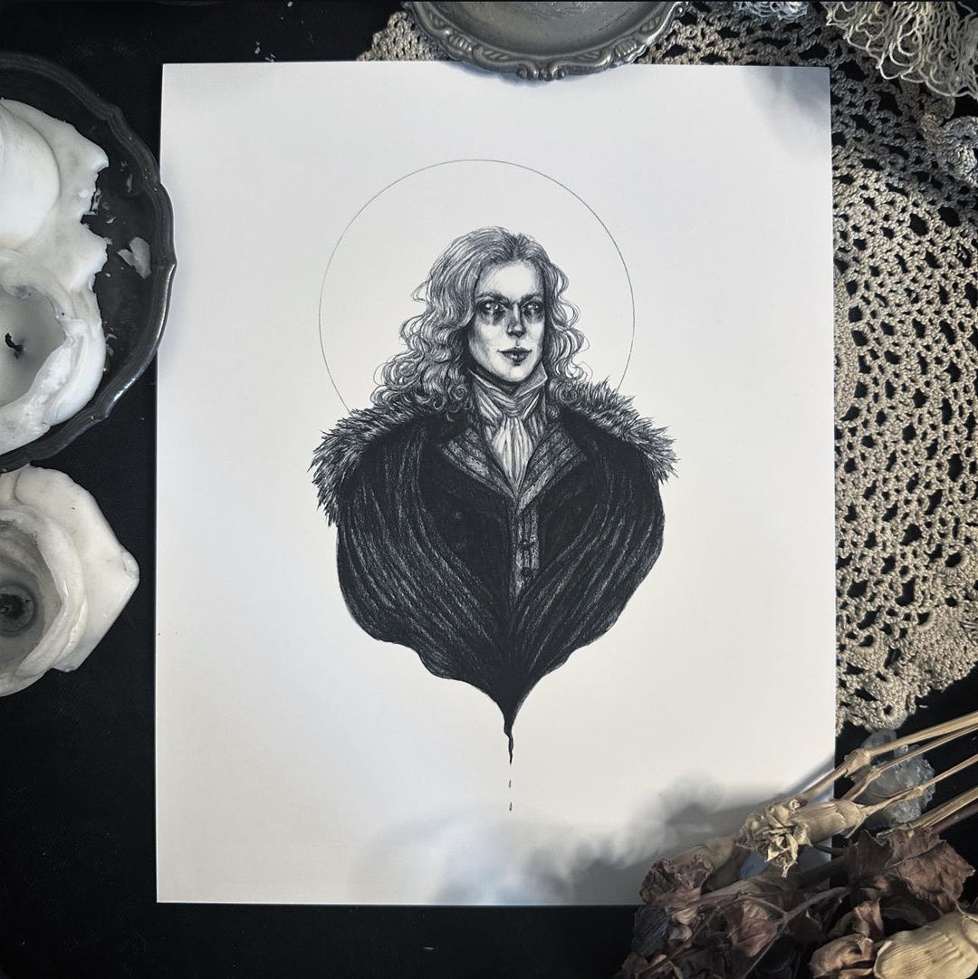 Lestat - Fine Art Print - Vampire Chronicles - Gothic Illustration - Horror - Dark Art - Etsy