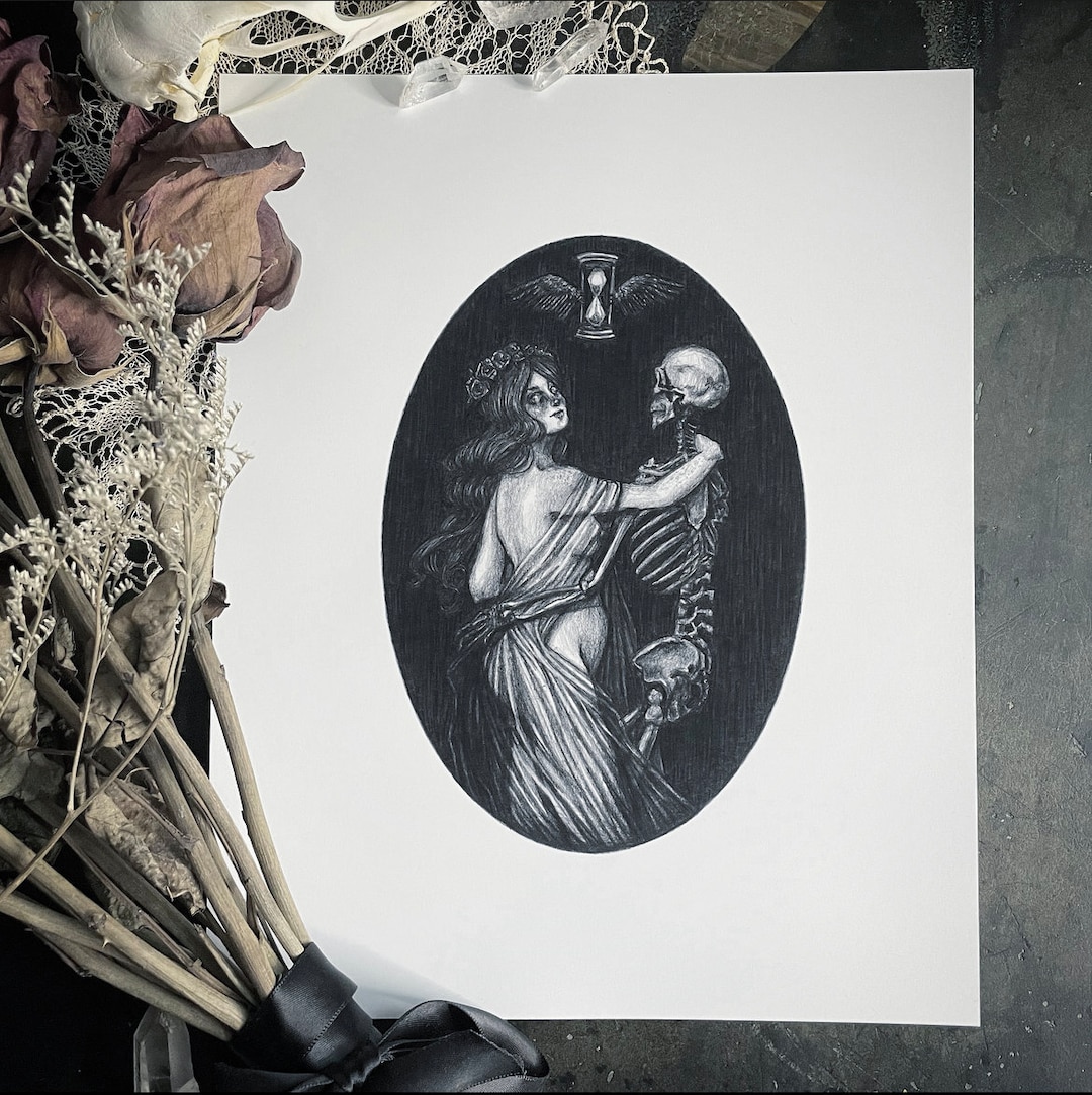 Death and the Maiden - Fine Art Print - Danse Macabre - Dark Art ...