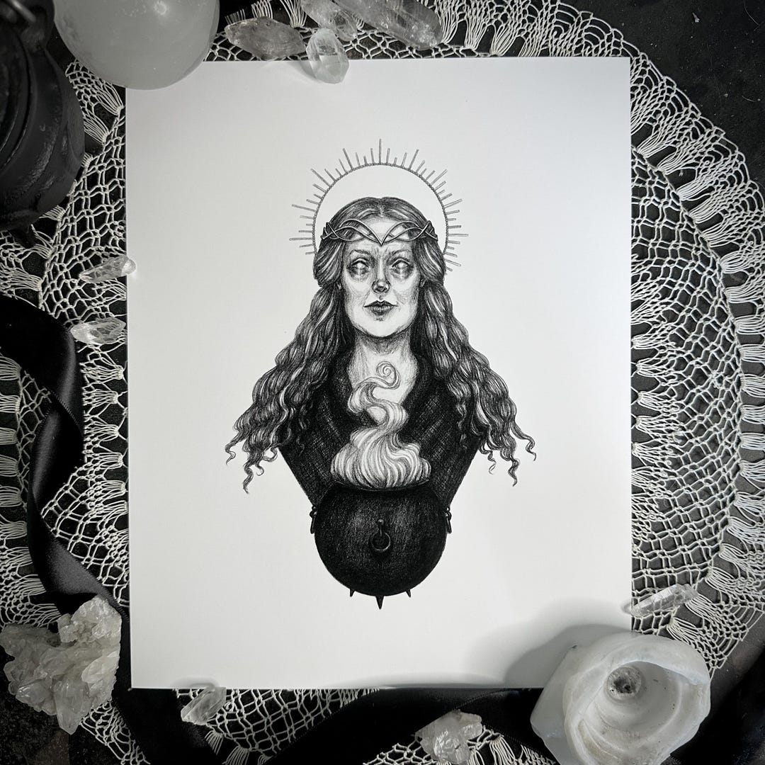 Ceridwen - Fine Art Print - Welsh Goddess of Wisdom, Inspiration ...