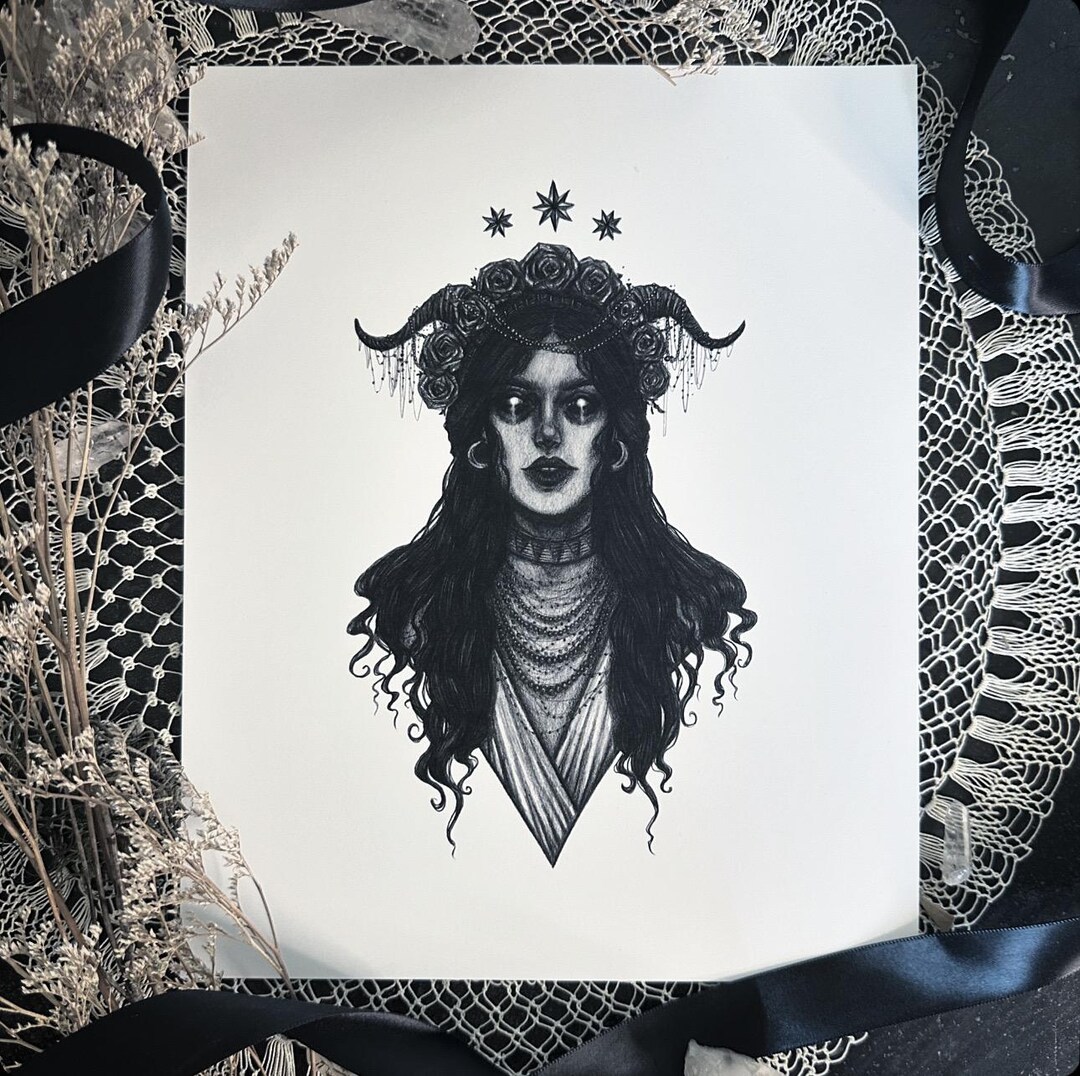 Lilith - Fine Art Print - Demon of Mesopotamian & Jewish Lore - Goddess ...