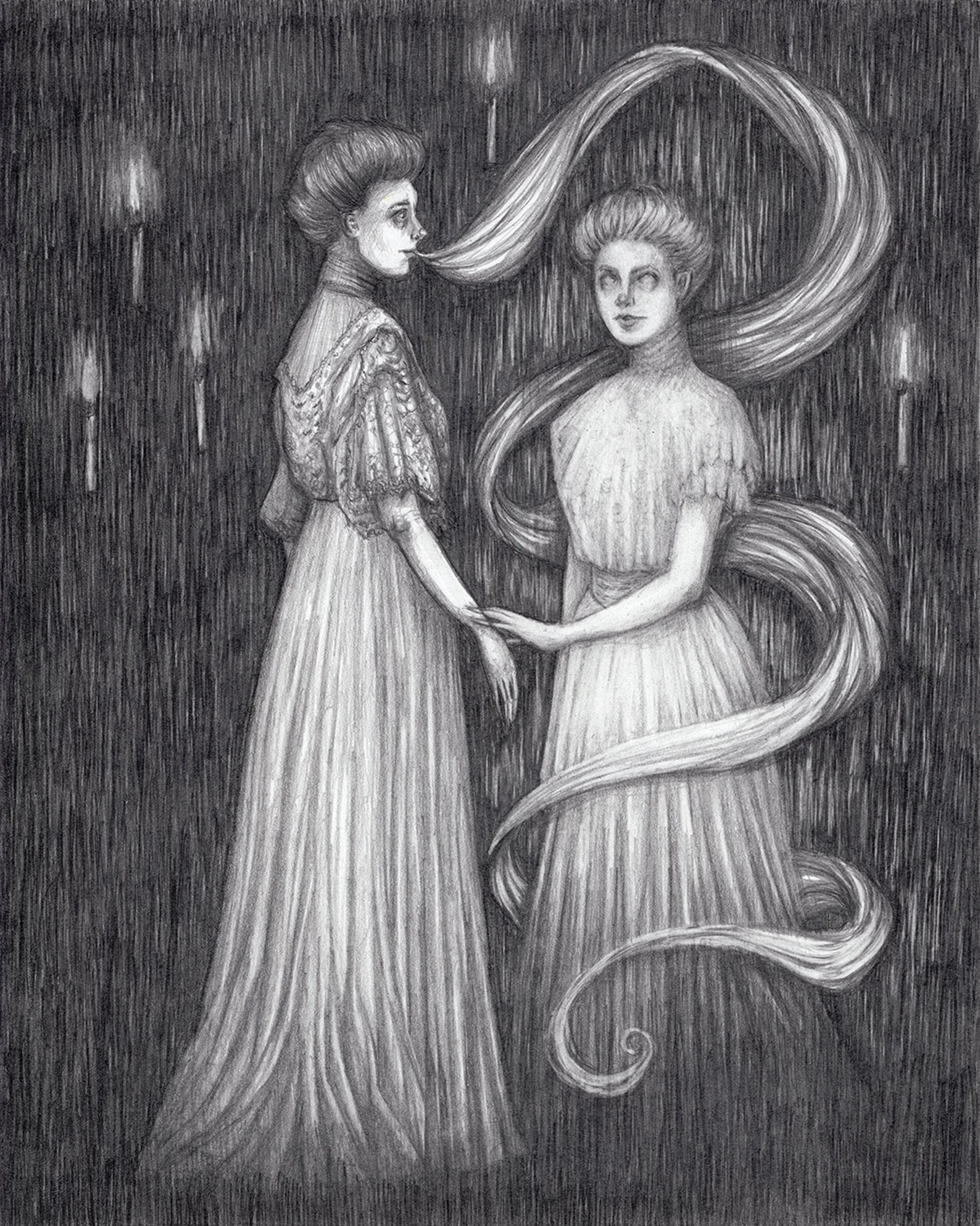 Summoning Specters Fine Art Print Victorian Spiritualism | Etsy
