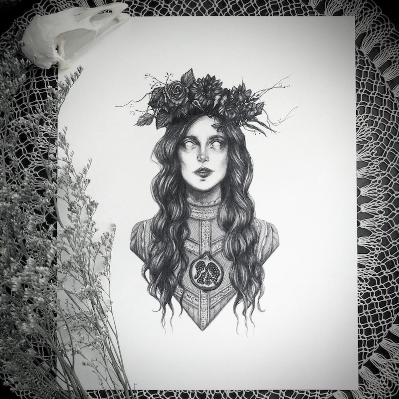 Persephone Art Drawings - Etsy