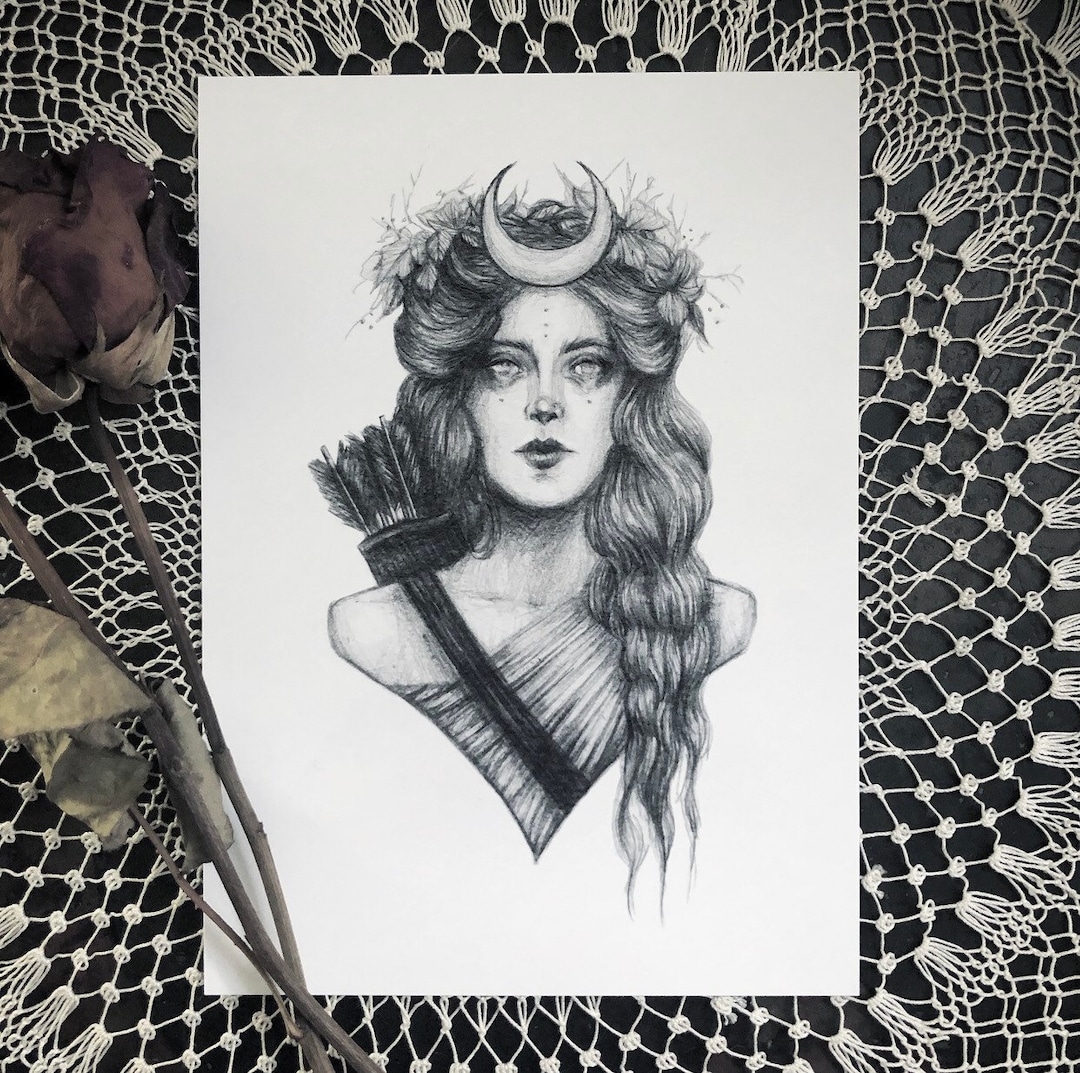 Artemis Greek Goddess Drawing