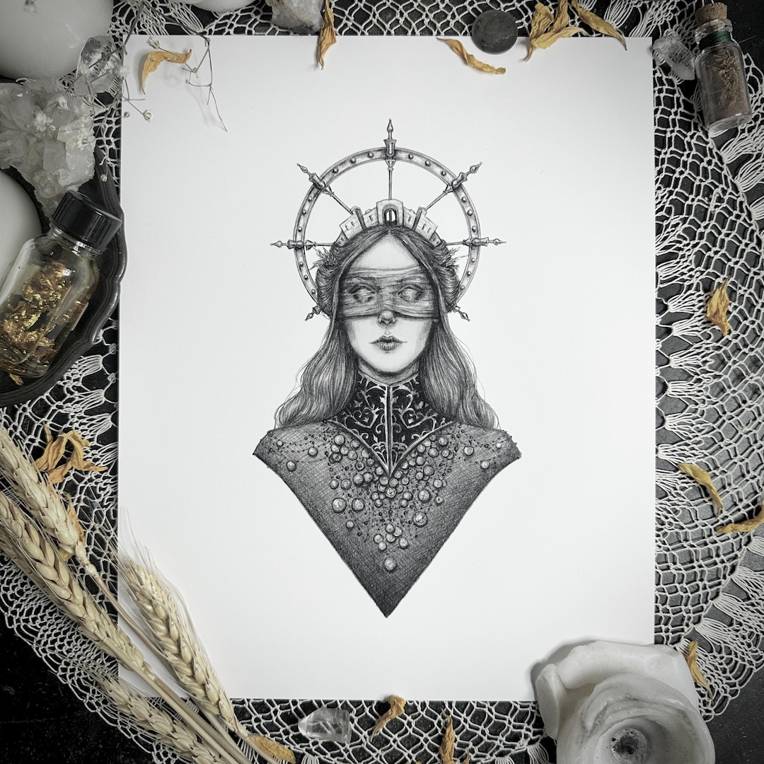 Tyche - Fine Art Print - Greek Goddess of Fortune, Chance, Prosperity ...