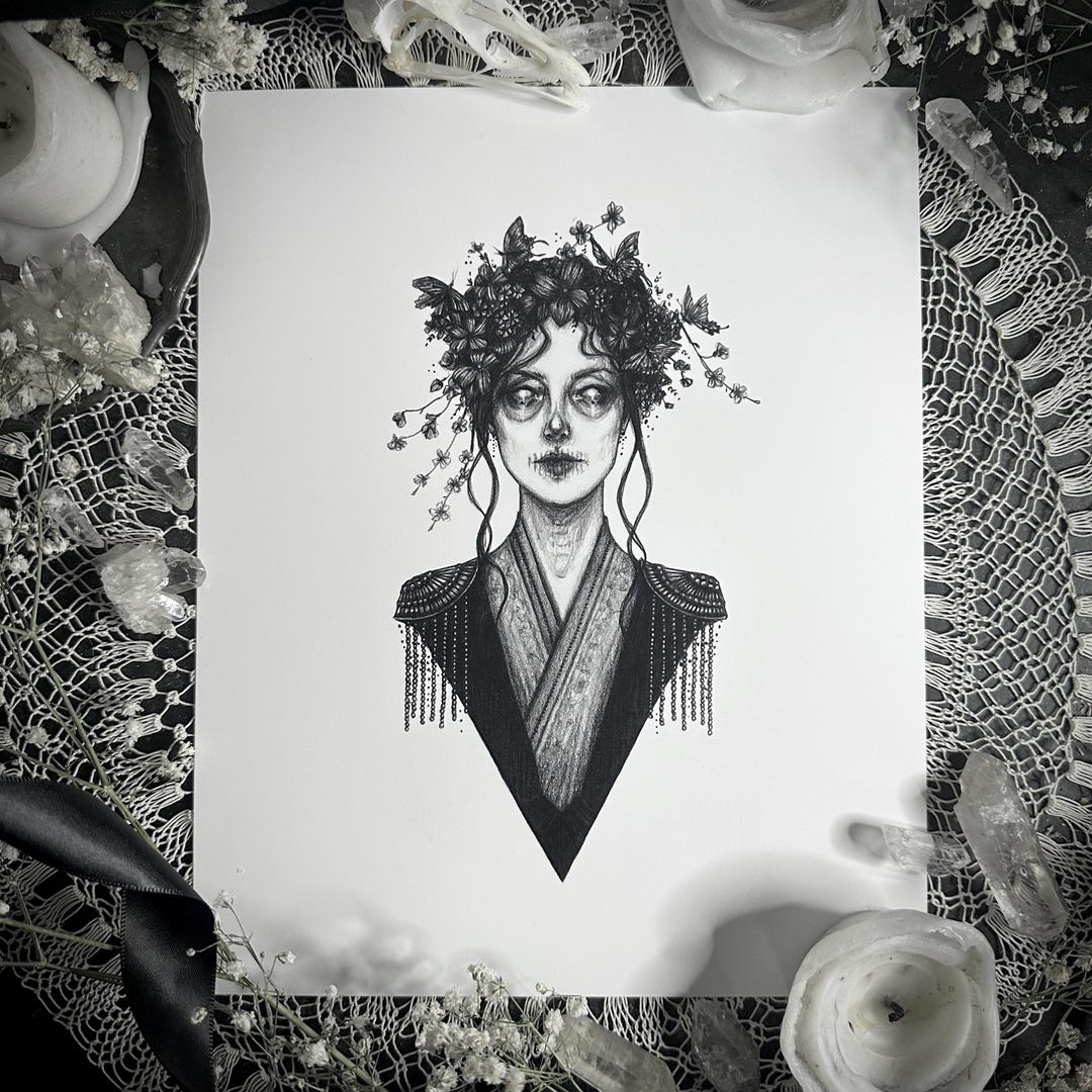 Izanami - Fine Art Print - Japanese Goddess of Life & Death - Pagan ...