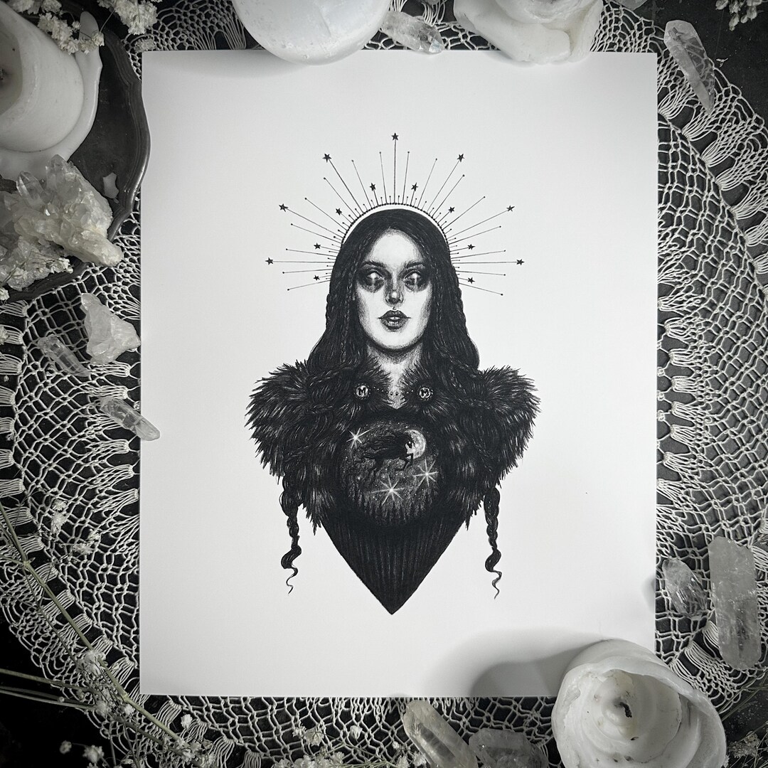 Nótt - Fine Art Print - Norse Goddess & Personification of Night ...