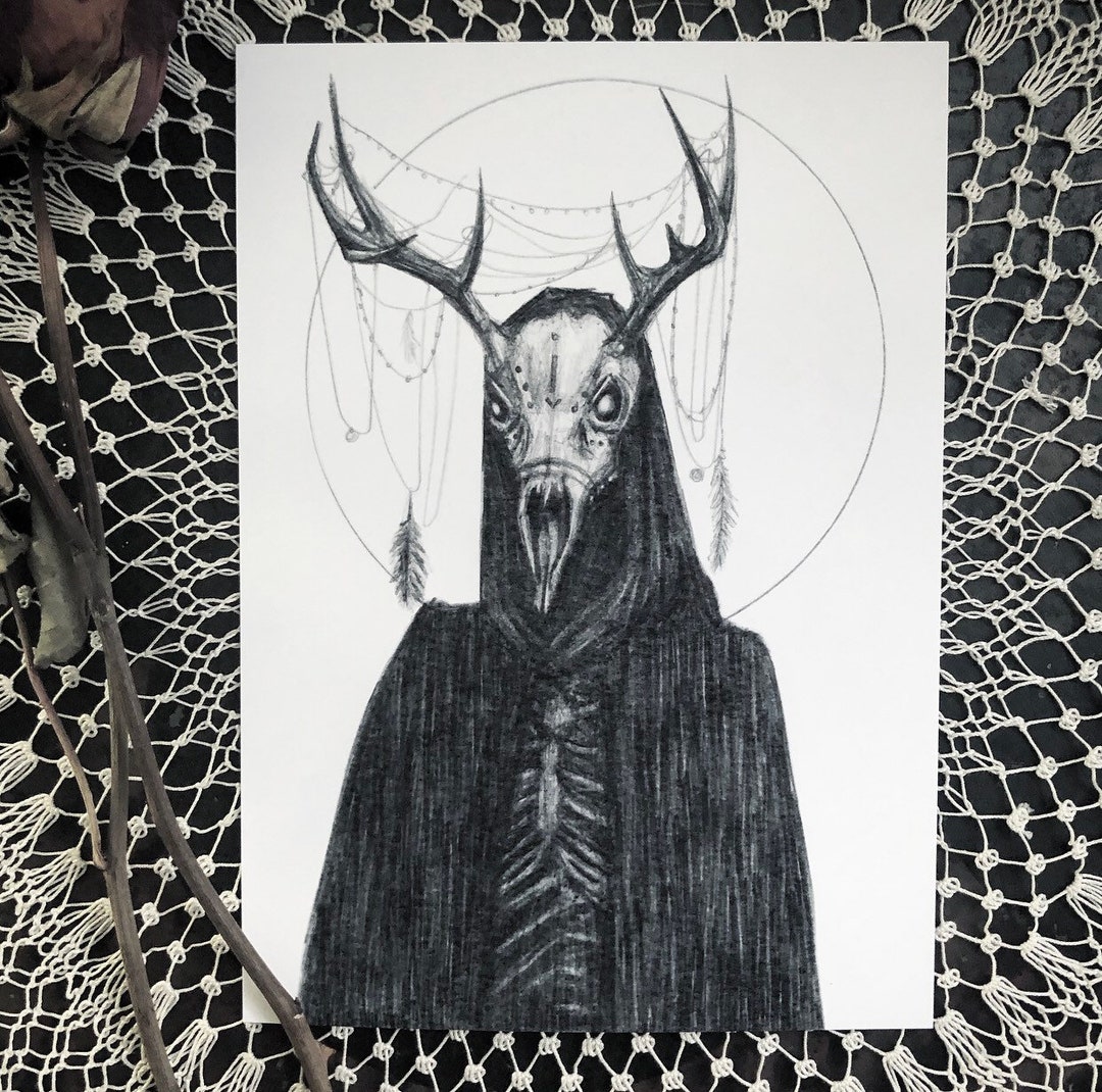Wendigo - Fine Art Print - Cryptid - Mythology - Folklore - Native ...