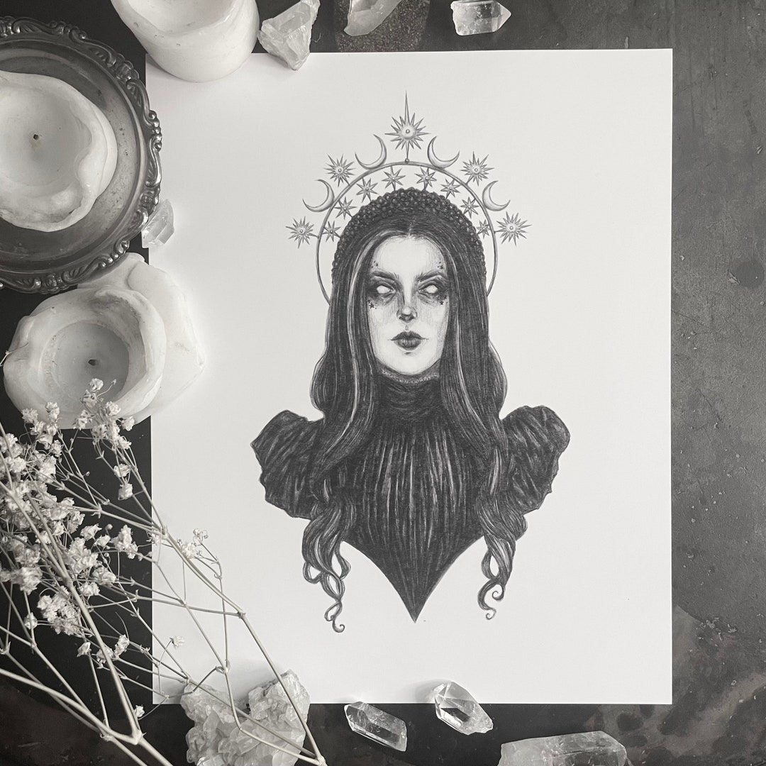 Nyx - Fine Art Print - Greek Goddess of the Night - Mythology ...