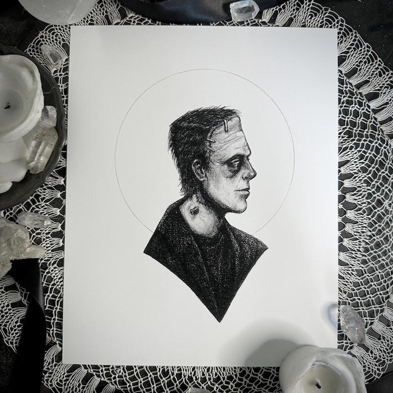 Frankenstein’s Monster & the Bride - Fine Art Print Set - Frankenstein ...