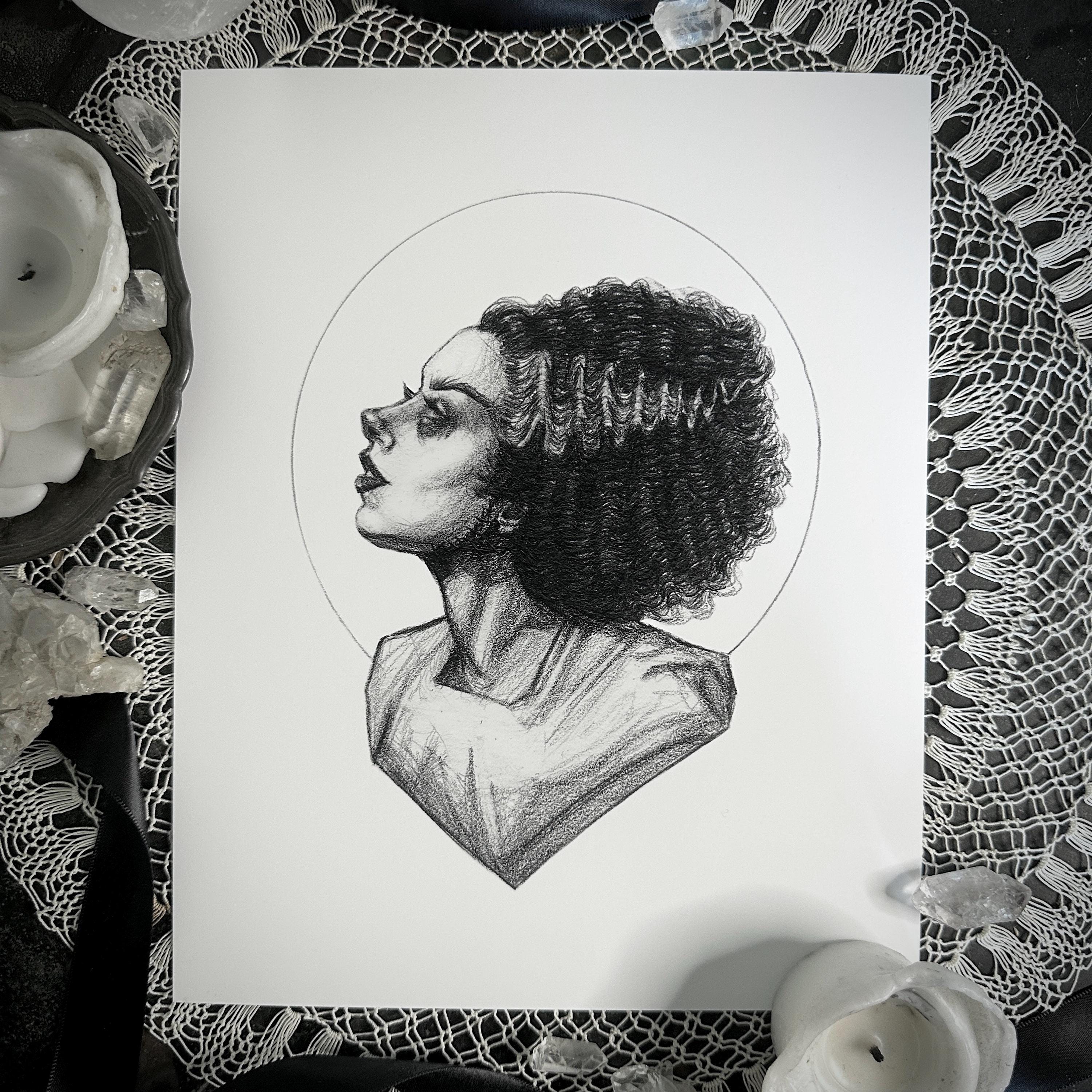 The Bride - Fine Art Print - Bride of Frankenstein - Universal Monsters ...