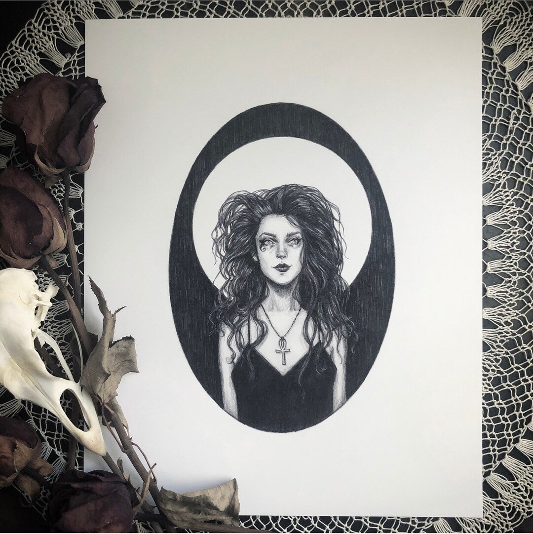 Death Fine Art Print Sandman Comic the Endless Goth Art Gothic ...