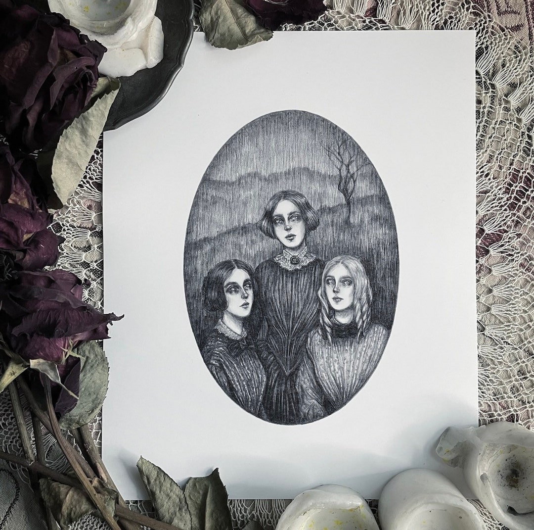 The Brontë Sisters - Fine Art Print - Emily, Charlotte, & Anne Bronte ...