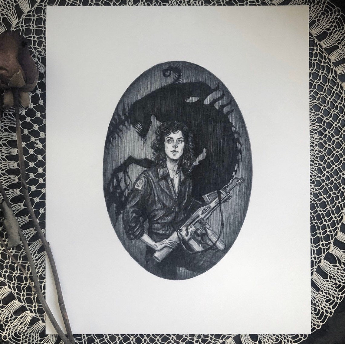 Ripley Fine Art Print Alien Fan Art Dark Art Horror - Etsy