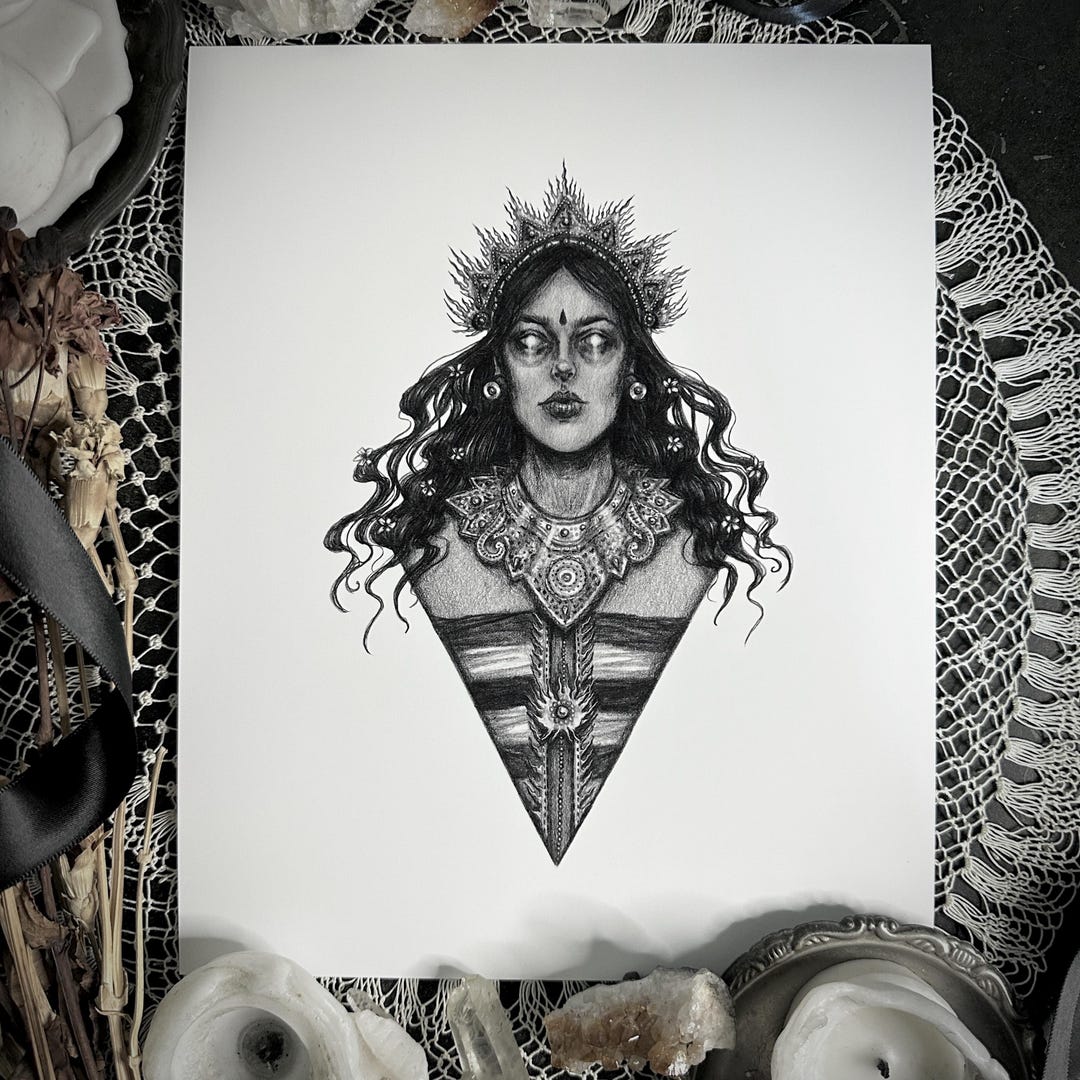 Rangda - Fine Art Print - Balinese Demon Goddess of Fertility & Death ...