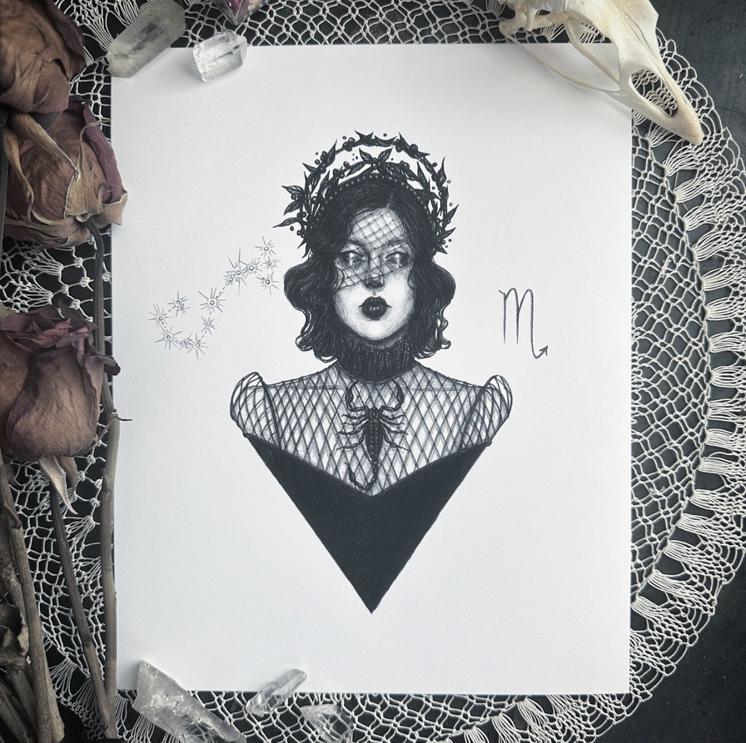 Scorpio Goddess - Fine Art Print - Zodiac Sign - Astrology - Scorpion ...