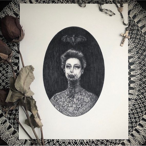 Carmilla Fine Art Print Victorian Vampire Gothic - Etsy
