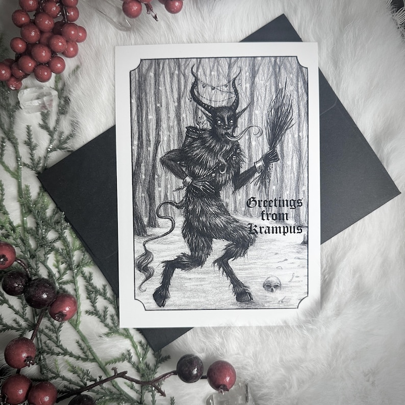 Greetings From Krampus - Holiday Card - Yule Monster - Winter Solstice ...