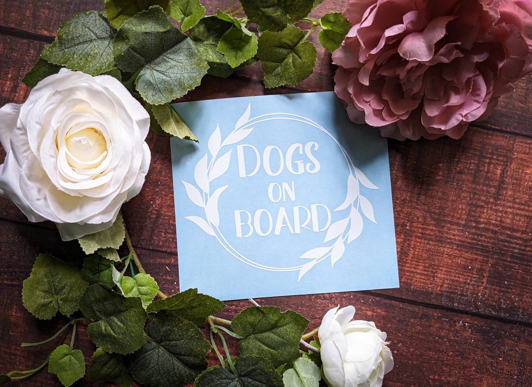 Dog on Board, Dogs on Board Vinyl Car Decal, Window / Bumper Sticker - Etsy